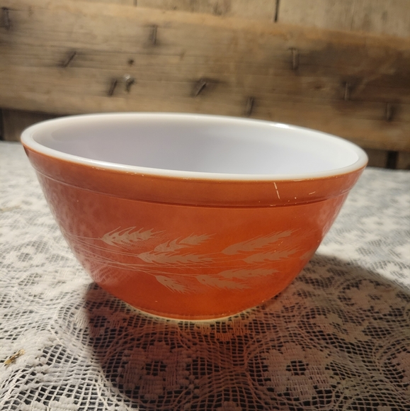 Pyrex | Kitchen | Vintage Golden Wheat Pyrex Orange Mixing Bowl | Poshmark
